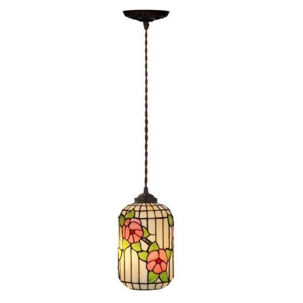 商品名:  ZHOUYANB Ceiling Stained Glass Chandelier Decorative lamp Plum Dining Chandelier Cafe bar Single Head Small Chande...