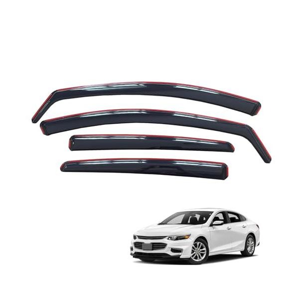 商品名:  Gldifa inchannel Wind Deflector Compatible with Chevy Malibu 2016-2025 Sun Rain Guards Window Visors Smoke 4pcsブラン...