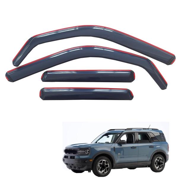 商品名:  Gldifa inchannel Window Visor Sun Rain Guards Compatible with Ford Bronco Sport 2021-2025 Wind Vent Deflector Smok...