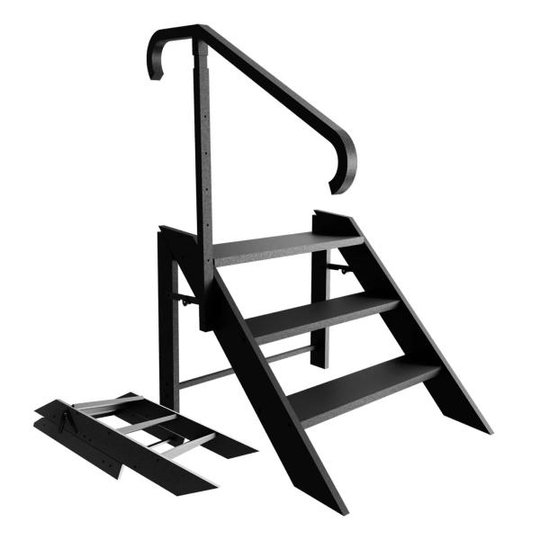 商品名:  Step Stool Foldable, Step Ladder 3 Step Folding, RV Steps with Height Adjustable Handrail and Non Slip Feets, Hot ...
