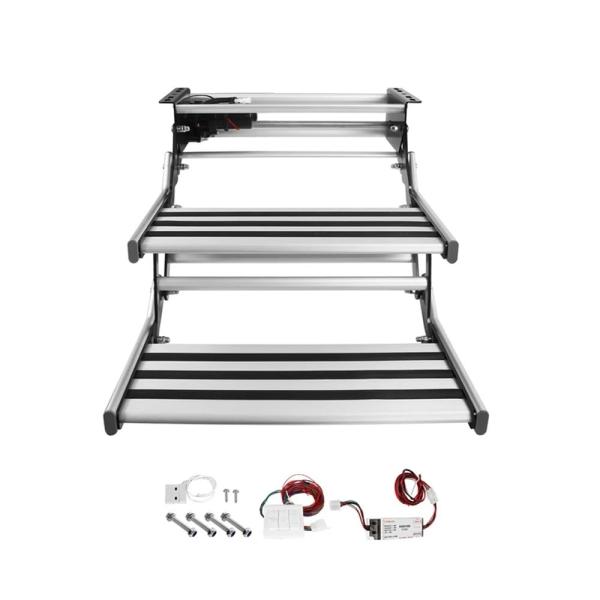 商品名:  12V Electric RV Step Double Layer Stairs Telescopic Aluminum Alloy Load 200kg Compatible for Caravan Camper Travel...