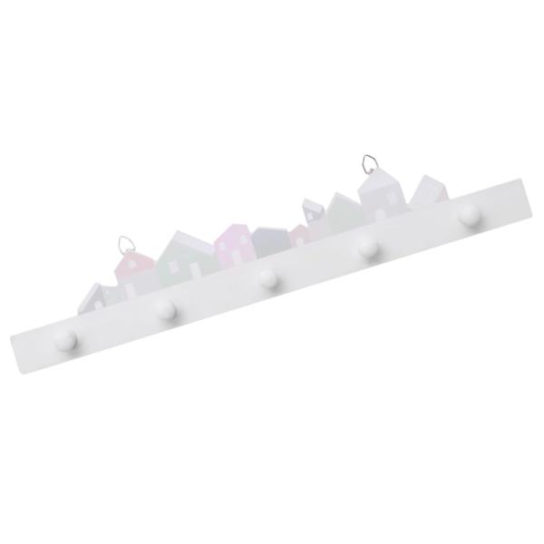 商品名:  Cabilock Door Storage Rack Punch Wooden Hooks for Wall Hanging Cartoon House Design Easy to Install Key Holder for...