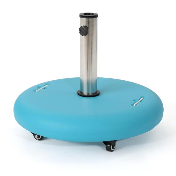 商品名:  YJSPSSW Wheelie Umbrella Base Round ? Durable Concrete and Stainless Steel Holder for Patio and Outdoor Use, Fits ...