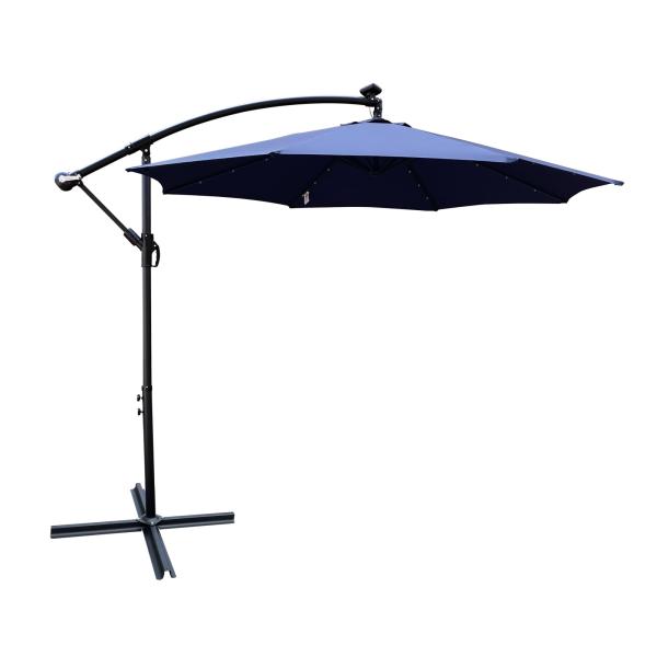 商品名:  YJSPSSW 10 ft Outdoor Patio Umbrella Solar Powered LED Lighted Sun Shade Market Waterproof 8 Ribs Umbrella with Cr...