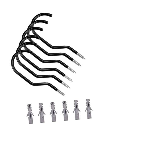 商品名:  DIYEAH 6Pcs Heavy Duty Bike Hooks with Bolts Garage Wall and Ceiling Storage Hangers for Bicycle Organization Stur...