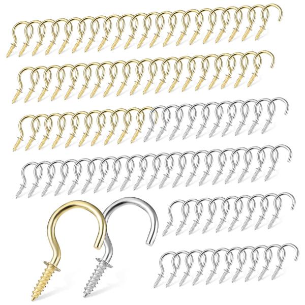 商品名:  ABOOFAN 100Pcs Metal Screw-in Ceiling Hooks for Hanging Plants Coffee Mugs and Kitchen Utensils 1 Inch Sturdy Scre...
