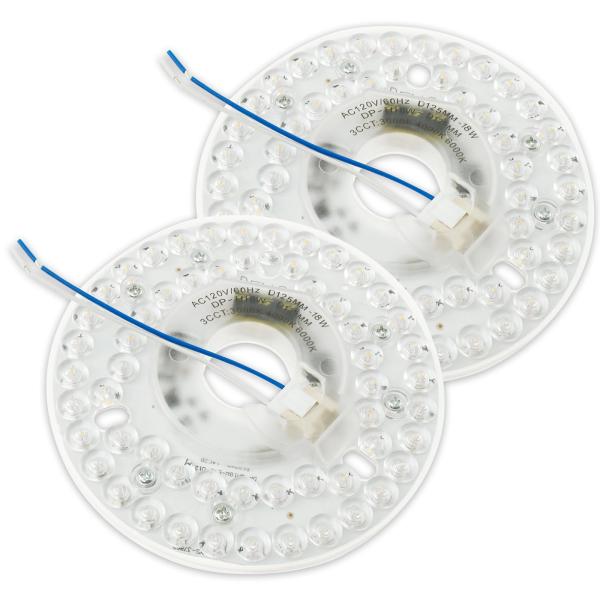 商品名:  SPYMXGS 2Pcs 4.9'' Ceiling Fan Led Light Replacement Kit, 120V 18W LED Ceiling Fan Light Kit, Round Ceiling Fan Li...
