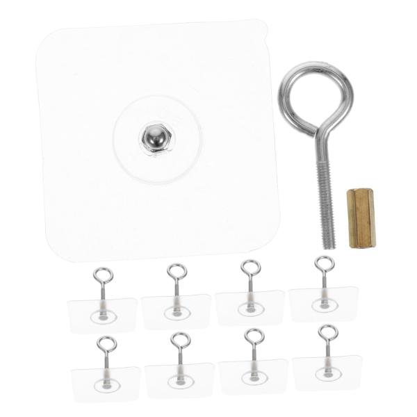 商品名:  HOLIDYOYO 12 Pcs Heavy Duty No Drill Adhesive Ceiling Hooks for Plants Hooks for Bathroom and Kitchen Storage Stro...