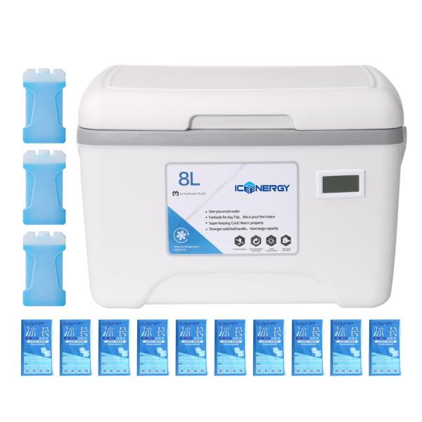 商品名:  Ice Box - Insulated Portable Cooler | Ice Chest Box | 8l Outdoor Lunch Breastmilk Thermal Box | Temperature Displa...