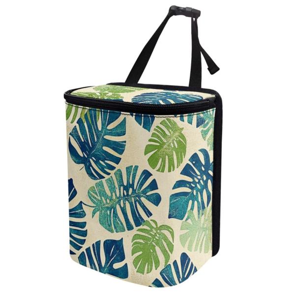 商品名:  Biyejit Palm Leaf Large Car Trash Can for Back Seat - Car Garbage Bag with Tissue Holder and Bottle Pockets - Seat...