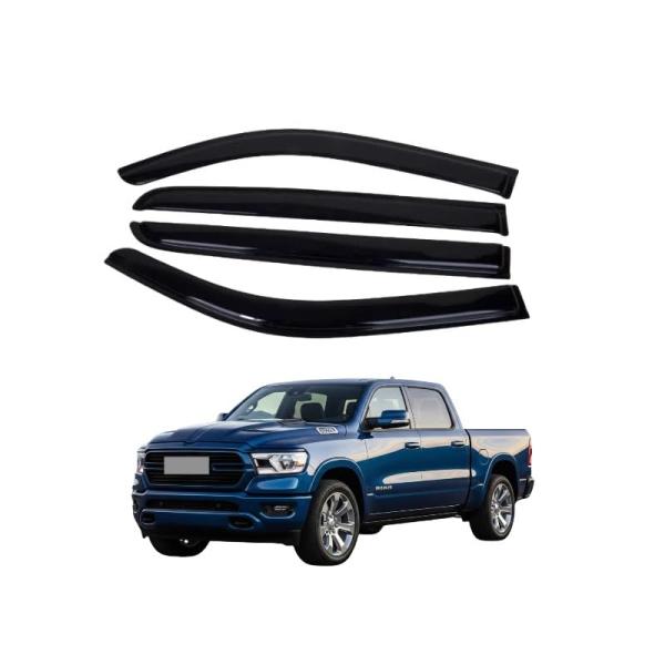 商品名:  Fit for Dodge RAM 1500 Crew Cab 2019 2020 2021 2022 2023 2024; Premier Safe Sun, Rain, Wind Deflector, Front &amp;...