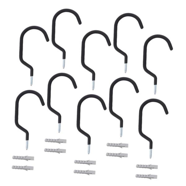 商品名:  Luxshiny 10Pcs Wall Mounted Bike Hooks for Indoor Storage Space Saving Bicycle Hanger Metal Design for Room and Bi...