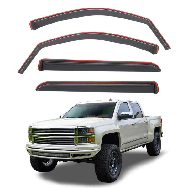 商品名:  MODILOVER in Channel Window Visor Deflectors, Compatible with 2014-2018 Chevy Silverado GMC Sierra 1500 &amp; 2015...