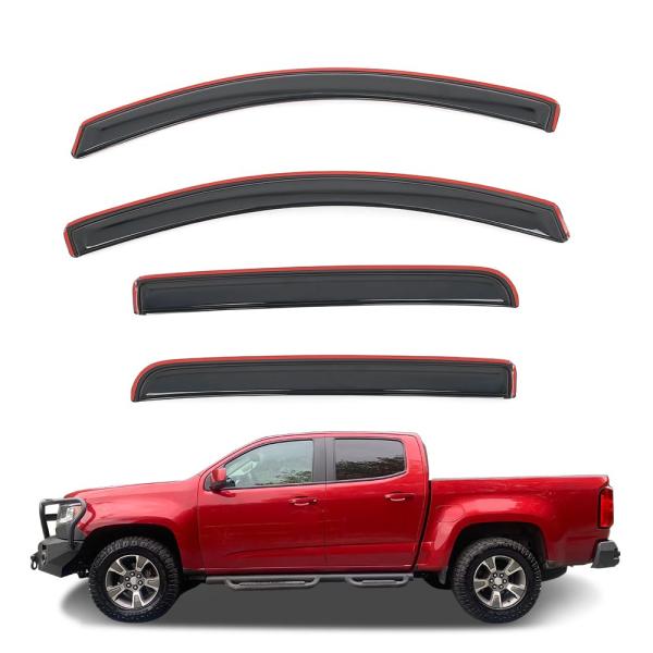 商品名:  MODILOVER in Channel Window Visor Deflectors, Compatible with 2015-2022 Chevrolet Colorado &amp; GMC Canyon Crew C...