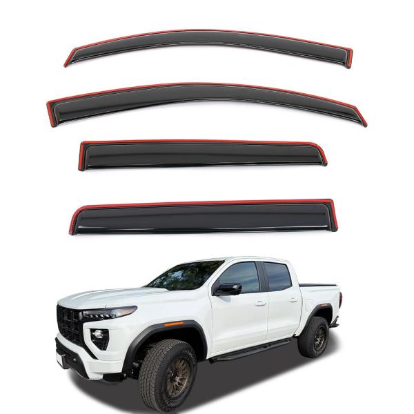 商品名:  MODILOVER in Channel Window Visor Deflectors, Compatible with 2023-2025 Chevrolet Colorado Crew Cab &amp; GMC Cany...