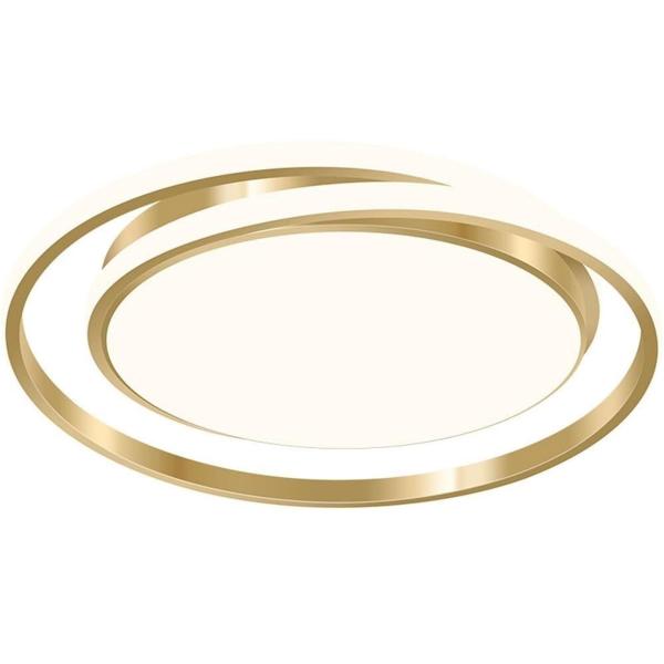 商品名:  Modern Minimalist 38W LED Flush Mount Ceiling Light, Circular Double-Layer Design with Warm Light, Golden Finish C...