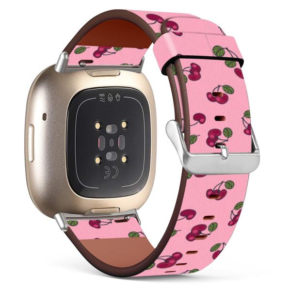 商品名:  Mingdao Compatible with Fitbit Versa 4 / Versa 3 / Sense 2 / Sense Stylish PU Leather Band Replacement Strap, Cher...