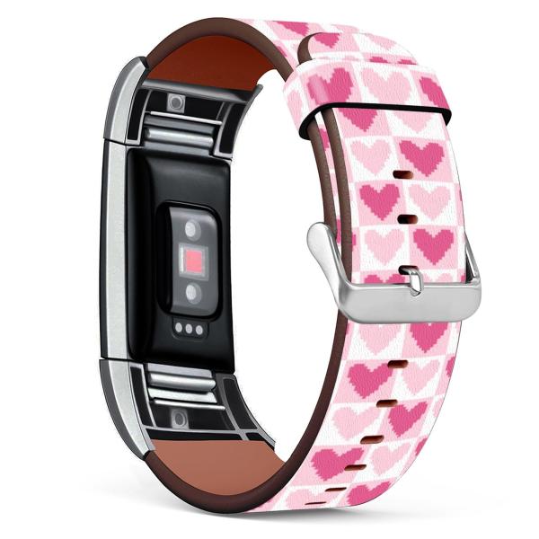 商品名:  Mingdao Compatible with Fitbit Charge 2 Stylish PU Leather Band Replacement Strap, Love Hearts MD5735ブランド: Mingdao...