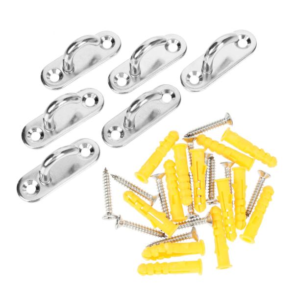 商品名:  6pcs 304 Stainless Steel Ceiling Hooks Heavy Duty Pad Eye Plate for Hanging Plants Lamps and Tools Marine Grade Ov...