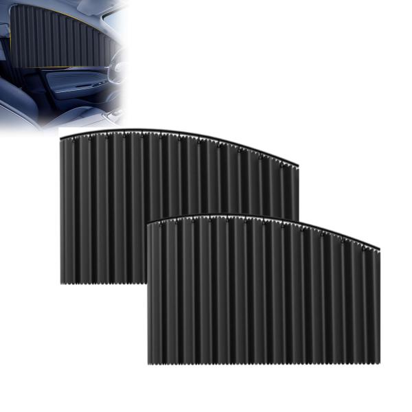 商品名:  Universal Fit Magnetic Car Side Window Privacy Sunshade, Track Curtains Slidable Side Window Sun Shades, Car Black...