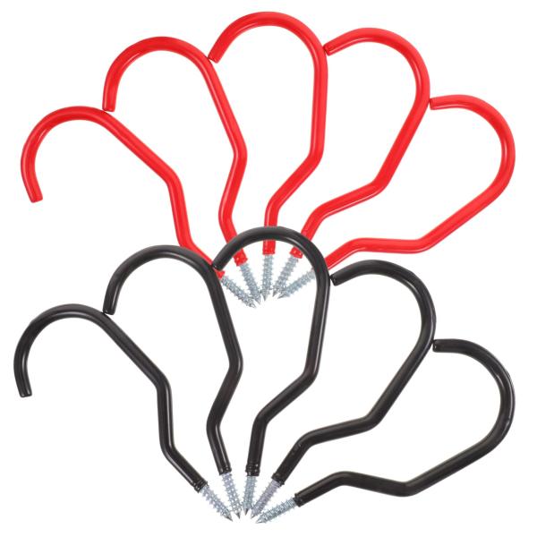 商品名:  POPETPOP 10Pcs Heavy Duty Bike Wall Mount Hooks Sturdy Utility Hooks for Garage Organization for Bike Scooter and ...