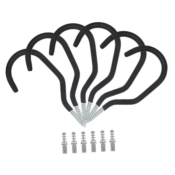 商品名:  Uonlytech 6Pcs Heavy Duty Bike Hooks for Garage Ceiling Bicycle Hangers with Expansion Tubes and Straps Easy Insta...