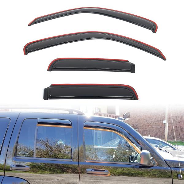 商品名:  MODILOVER in Channel Window Visor Deflectors, Compatible with 2002-2007 Jeep Liberty, Acrylic Smoke/Tinted Slim St...