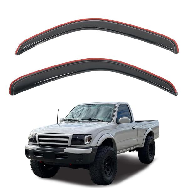 商品名:  MODILOVER in Channel Window Visor Deflectors, Compatible with 1995-2004 Toyota Tacoma Standard Cab, Acrylic Smoke/...