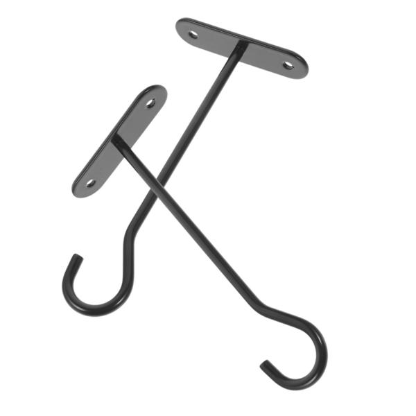 商品名:  EPIGEIST 2 Sets Wall Mounted Plant Hooks for Hanging Baskets Durable Black Ceiling Hooks Multi Function Hangers fo...