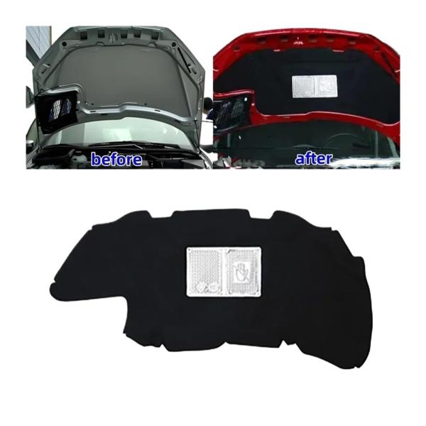 商品名:  Car Front Engine Sound Insulation Cotton Hood Heat Insulation Mat Pad Cover Compatible For Peugeot 206 2006-2013ブラ...