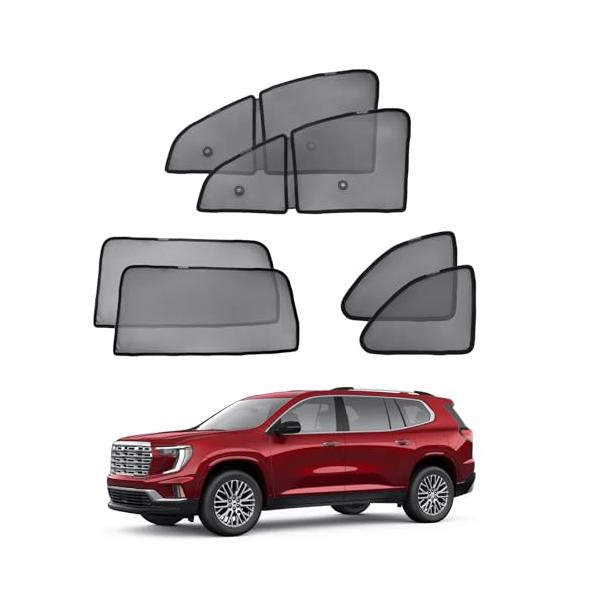 商品名: 2026 GMC Acadiaフロントガラスサンシェード - 6個パック サイドウィンドウサンシェード 2025-2026 アカディア(標高/デナリ/AT4)用 アクセサリー - 磁気サンシェードが熱と紫外線を断熱し、通気性のある...