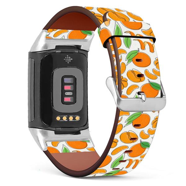 商品名:  Mingdao Compatible with Fitbit Charge 5 / Charge 6 Stylish PU Leather Band Replacement Strap, Oranges MD6212ブランド: ...
