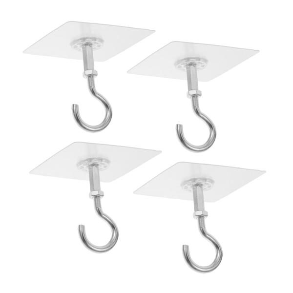 商品名:  GLEAVI 4pcs No Drilling Ceiling Hooks Strong Adhesive Hanging Hooks for Plants Bird Feeders Indoor Outdoor Sticky ...