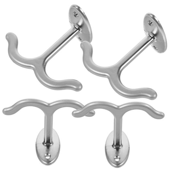 商品名:  Sosoport 4 Pcs Zinc Alloy Two Prong Clothes Hook Ceiling Mounted Double Hooks for Hats Coats Keys Lightweight Orga...