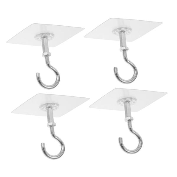 商品名:  Amosfun 4pcs Self Adhesive Ceiling Hooks No Drilling Required Strong Sticky Hangers for Plants Wind Chimes Mobiles...