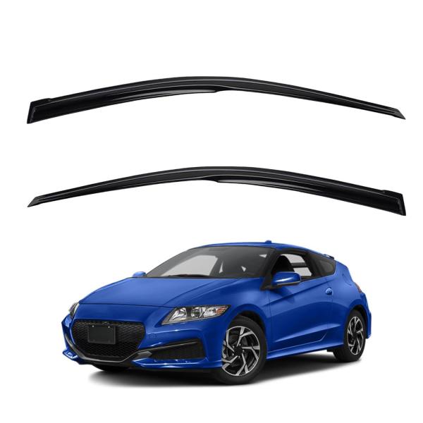 商品名: PLDDE ウィンドウレインガード 2011-2016 ホンダ CR-Z対応 2個 JDM 3D ウェービー MUスタイル ウィンドウバイザー 外側マウントタイプ ダークスモーク ティント テープオン サイドサンガード 2個セット...