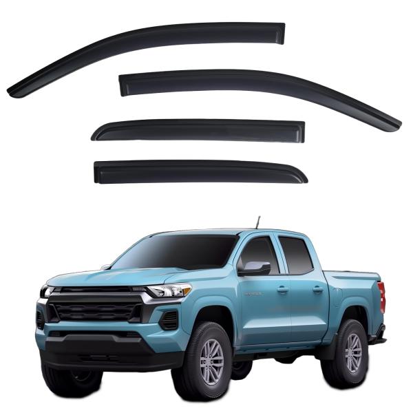 商品名:  YCLizz Window Visors Rain Guards Compatible with 2023-2025 Colorado Crew Cab &amp; GMC Canyon, Out-Channel Side Wi...