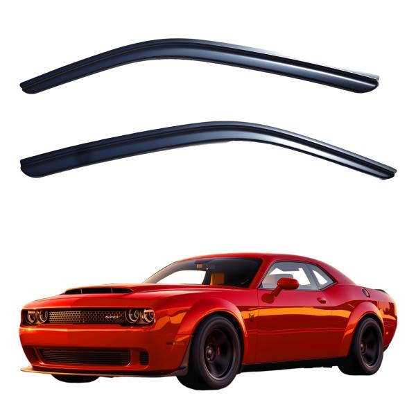 商品名:  YCLizz Window Visors Rain Guards Compatible with 2008-2023 Dodge Challenger, Out-Channel Side Window Wind Deflecto...
