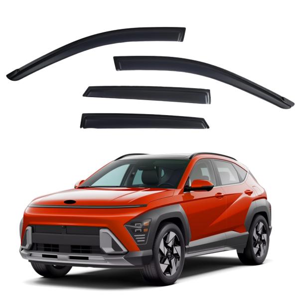 商品名:  YCLizz Window Visors Rain Guards Compatible with 2024-2026 Hyundai Kona, Out-Channel Side Window Wind Deflectors V...