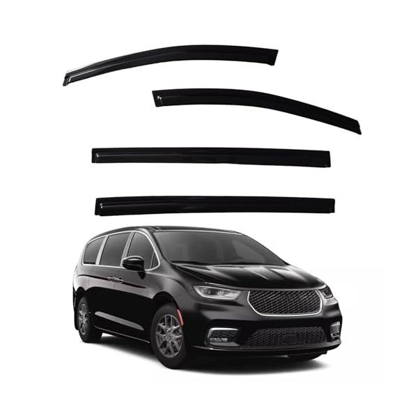 商品名:  YCLizz Window Visors Rain Guards Compatible with 2017-2026 Chrysler Pacifica, Out-Channel Side Window Wind Deflect...
