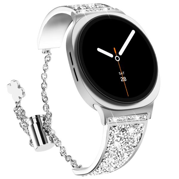 商品名: NewWays Samsung Galaxy Watch 8 40mm 44mm/8 クラシック 46mmバンド レディース メタル 交換用 キラキラ ジュエリー ブレスレット ラインストーン ストラップ リストバンド Galax...