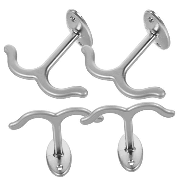 商品名:  ARTSEWPLY 4 Pcs Zinc Alloy Wardrobe Ceiling Hooks Double Prong Design Strong Bearing Capacity for Hanging Clothes ...