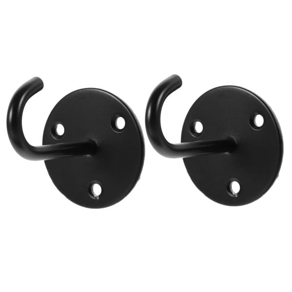 商品名:  Cabilock 2pcs Heavy Duty Black Ceiling Hooks Wall Fixing Hanging Hooks for Coat Towel Hat Backpack in Home Bathroo...