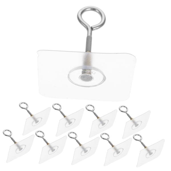 商品名:  Cabilock 12 Pcs Adhesive Ceiling Hooks No Drill Strong Load Hanging Hooks for Kitchen Bathroom Garden Traceless Wa...