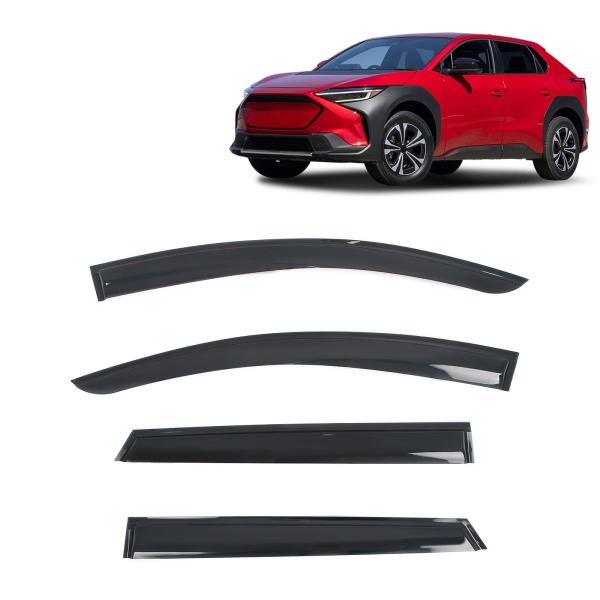 商品名:  FREEMOTOR802〓 Compatible with 2023-2025 Subaru Solterra &amp; Toyota bZ4X Side Window Visors, Tape-on Mugen Style ...