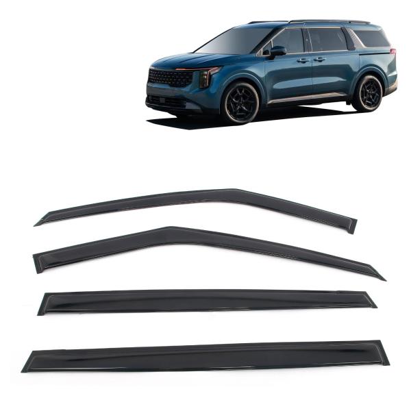 商品名:  FREEMOTOR802〓 Tape-on Side Window Visors Wind Deflectors Rain Sun Guards Vent Visors, Compatible with 2022-2026 Ki...