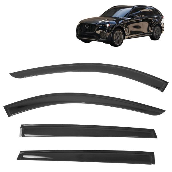 商品名:  FREEMOTOR802〓 Tape-on Side Window Visors Wind Deflectors Rain Sun Guards Vent Visors, Compatible with 2025-2026 Ma...