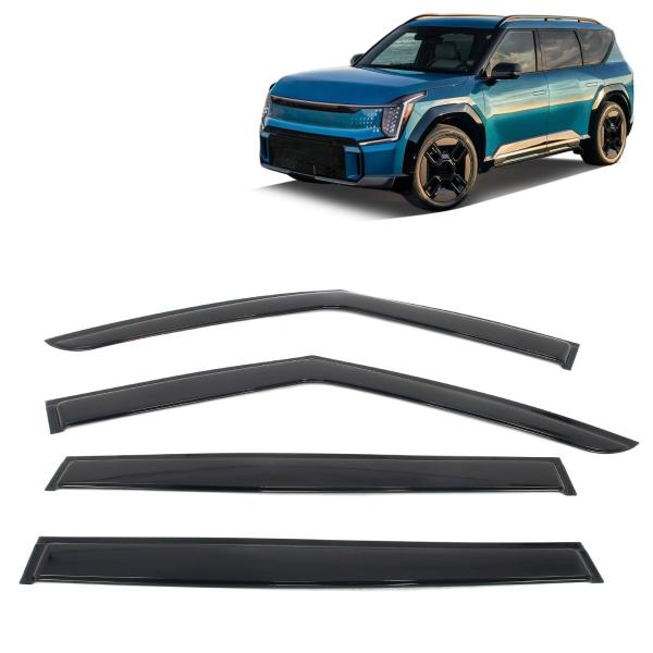 商品名:  FREEMOTOR802 Tape-on Window Deflectors Fits 2024-2026 Kia EV9, Rain Guards Side Window Visors Wind Deflectors Vent...