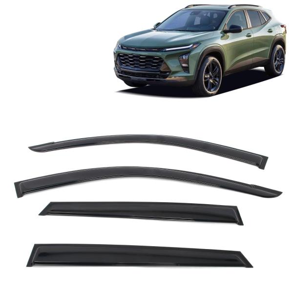 商品名:  FREEMOTOR802〓 Tape-on Side Window Visors Wind Deflectors Rain Sun Guards Vent Visors, Compatible with 2024-2026 Ch...