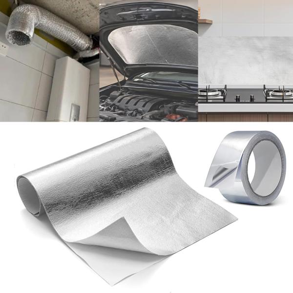 商品名:  12" x 48" Adhesive Heat Shield Mat, Aluminized Thermal Barrier with Fiberglass Insulation, High Temp Protection Up...